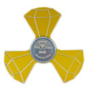 Big Time Metal Fidget Spinner Toy - Made in the USA - Yellow